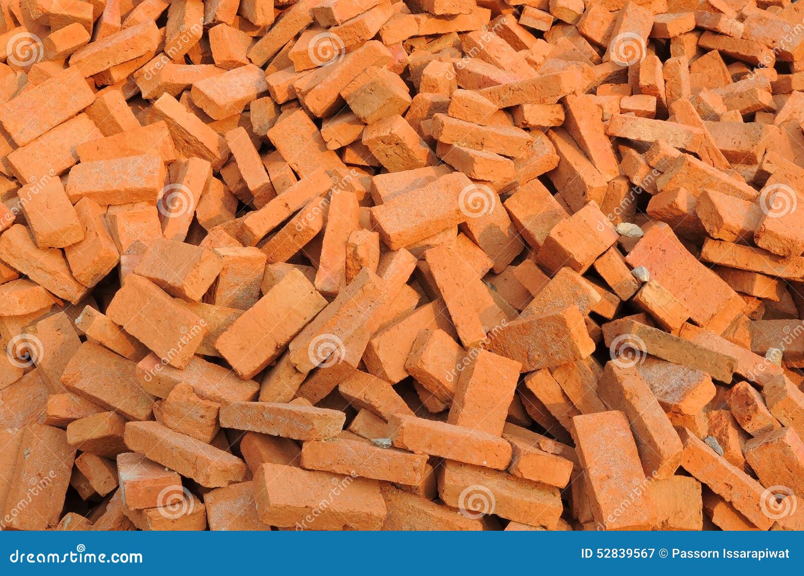 Orange Brick Stock for House Building Stock Image - Image of product ...