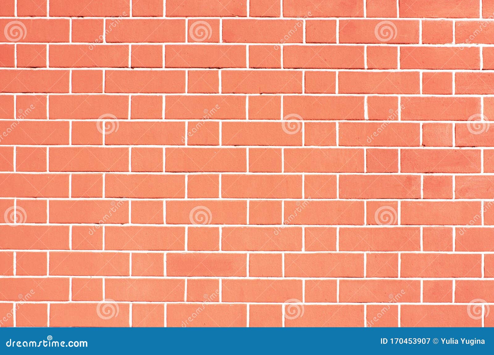 Orange Brick Wall, Light Red Background of Masonry, Texture Stained ...