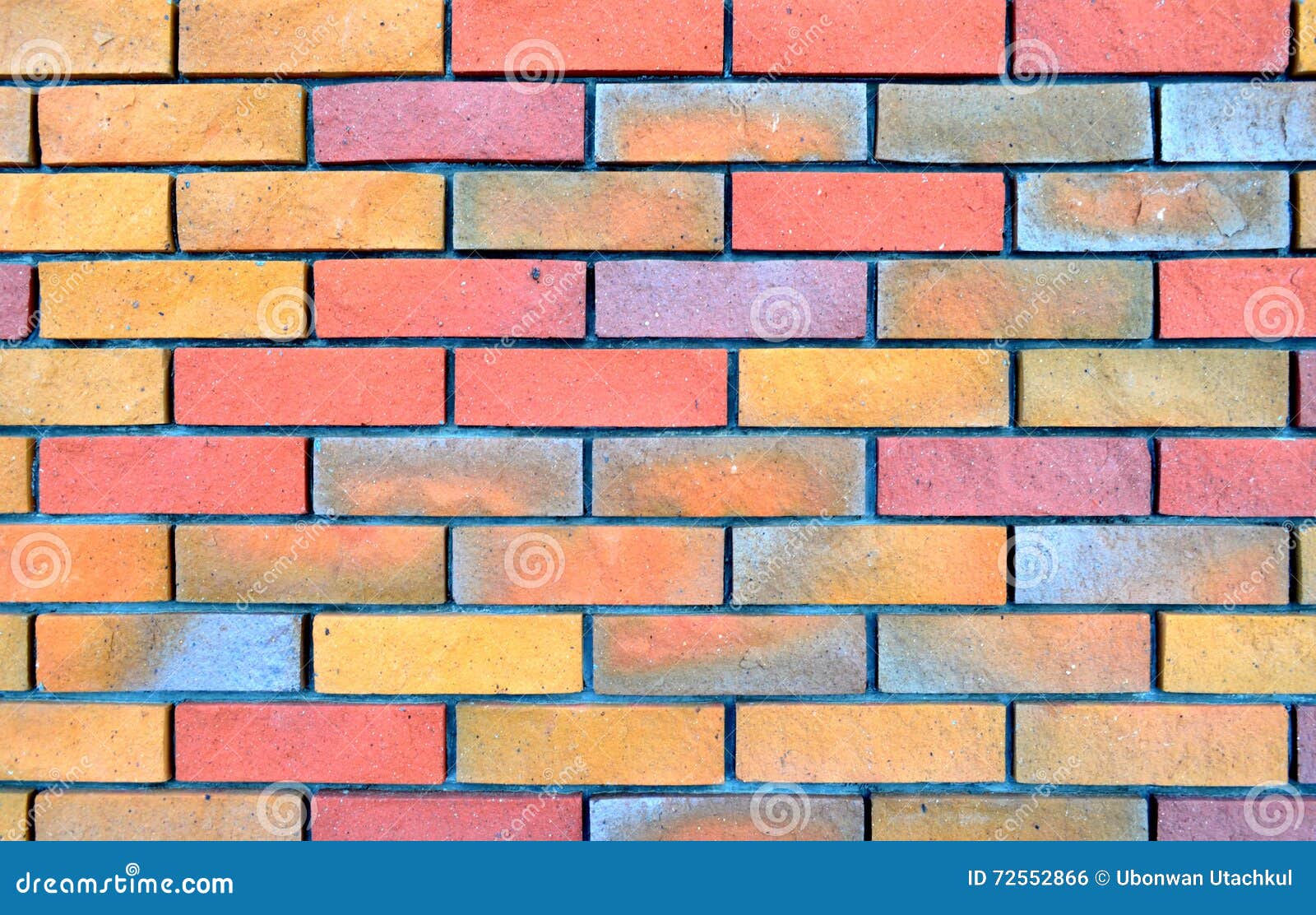 Orange Brick Wall stock photo. Image of concrete, surface - 72552866
