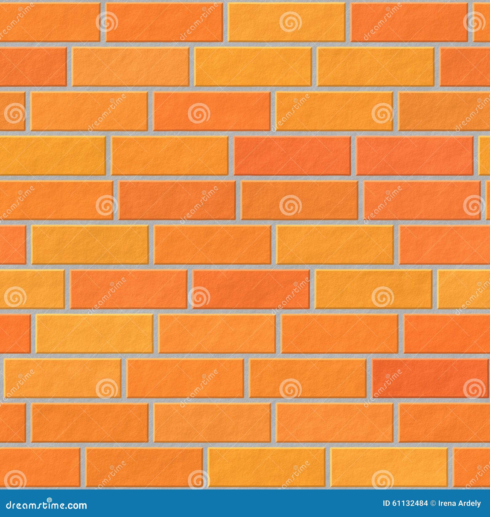 Orange Brick Wall Seamless Pattern Texture Stock Illustration ...