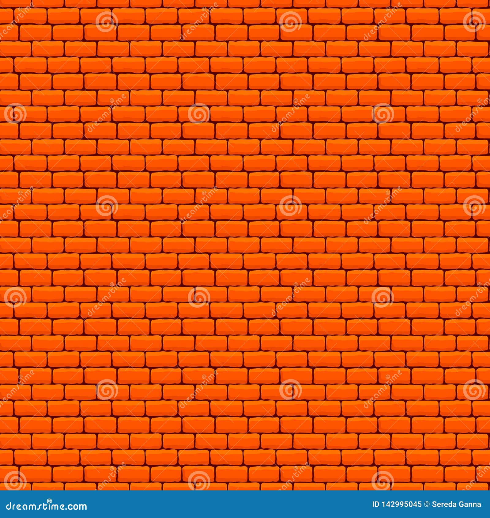 Orange Brick Wall Texture Seamless Pattern, Abstract Background, Orange ...