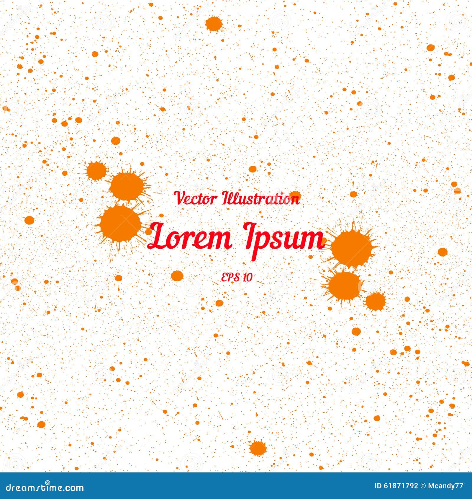 Orange Bright Ink Splashes Over White Stock Vector - Illustration of ...