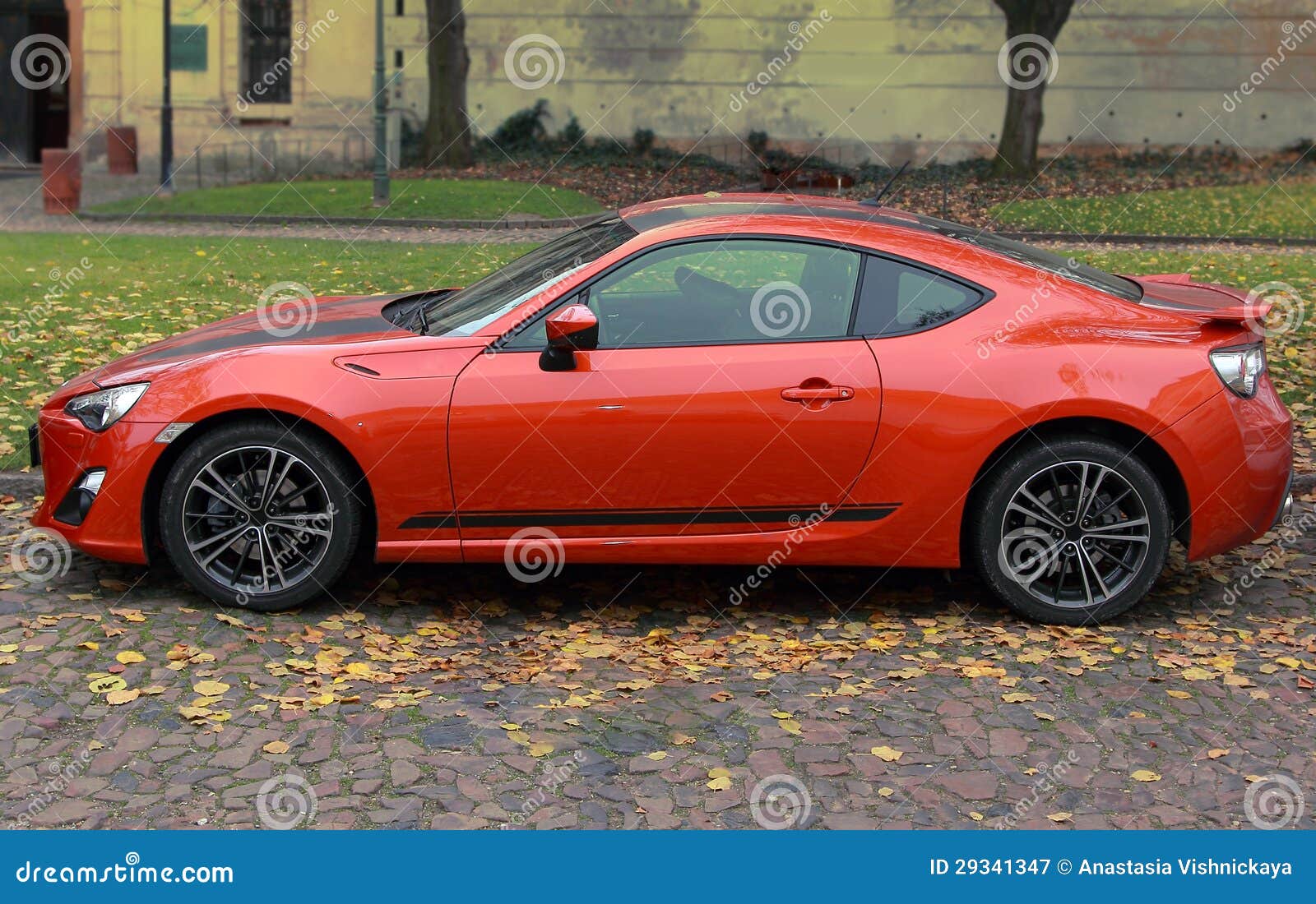Orange Bright Sport Car Outdoor Stock Image - Image of motor, design ...