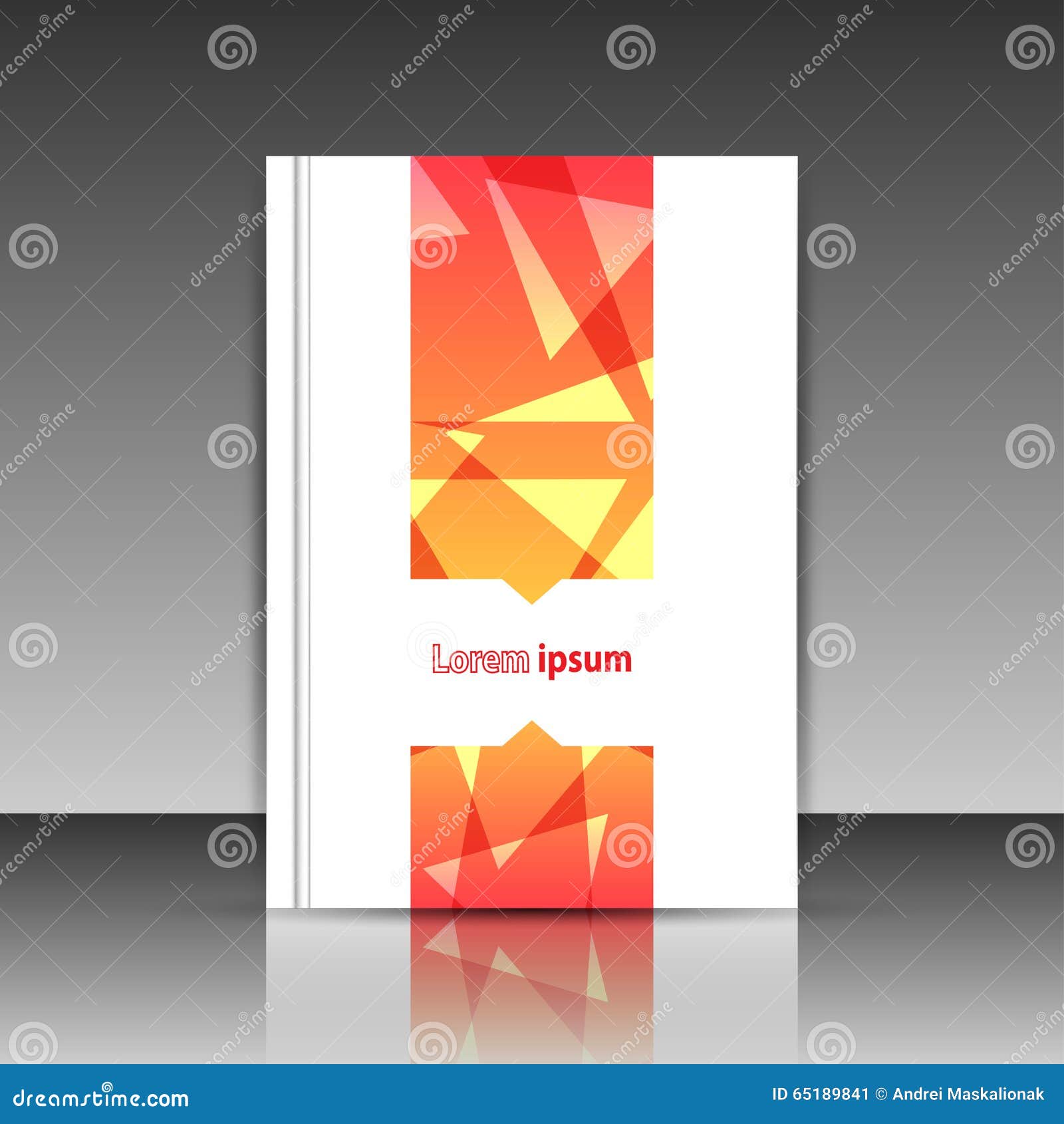 Orange Brochure Title Sheet Stock Vector - Illustration of flyer ...