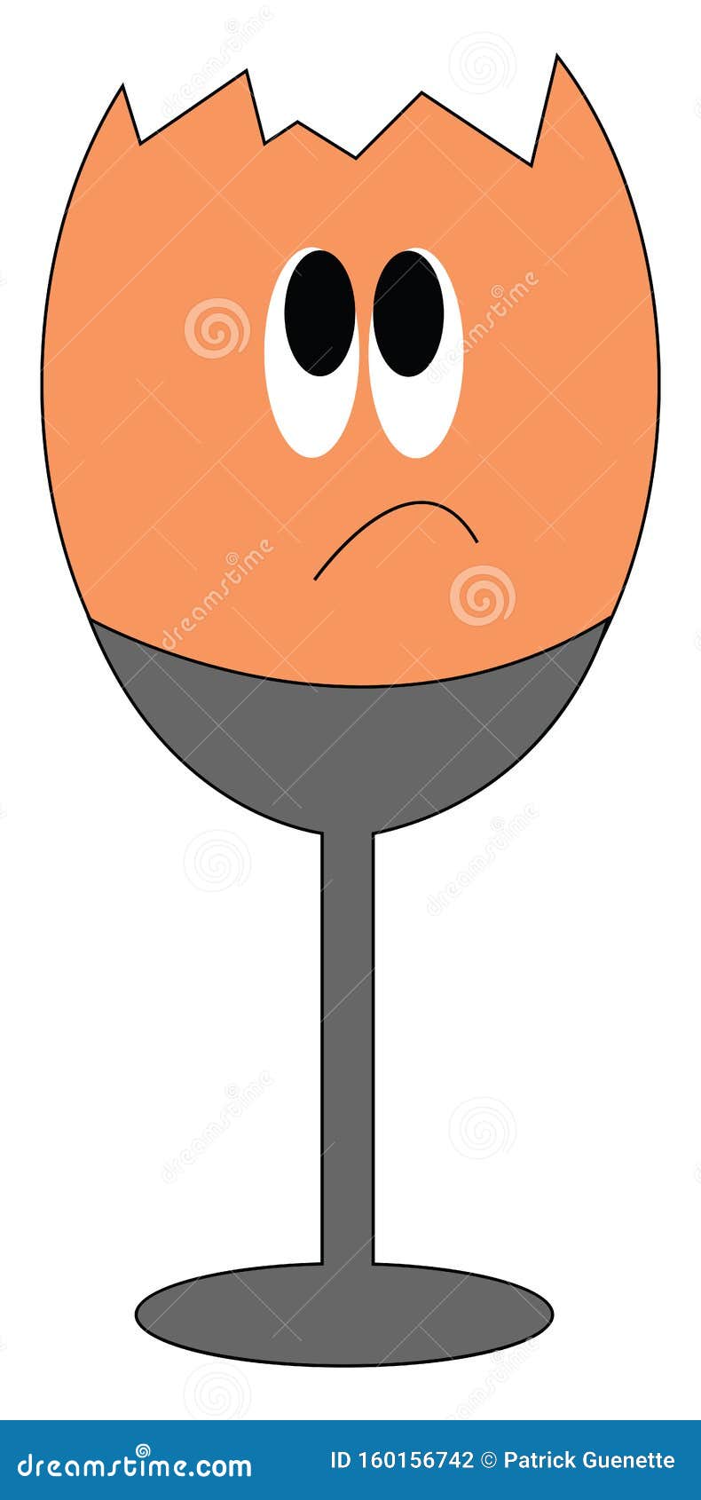 A Sad Egg about To Cry Vector or Color Illustration Stock Vector ...