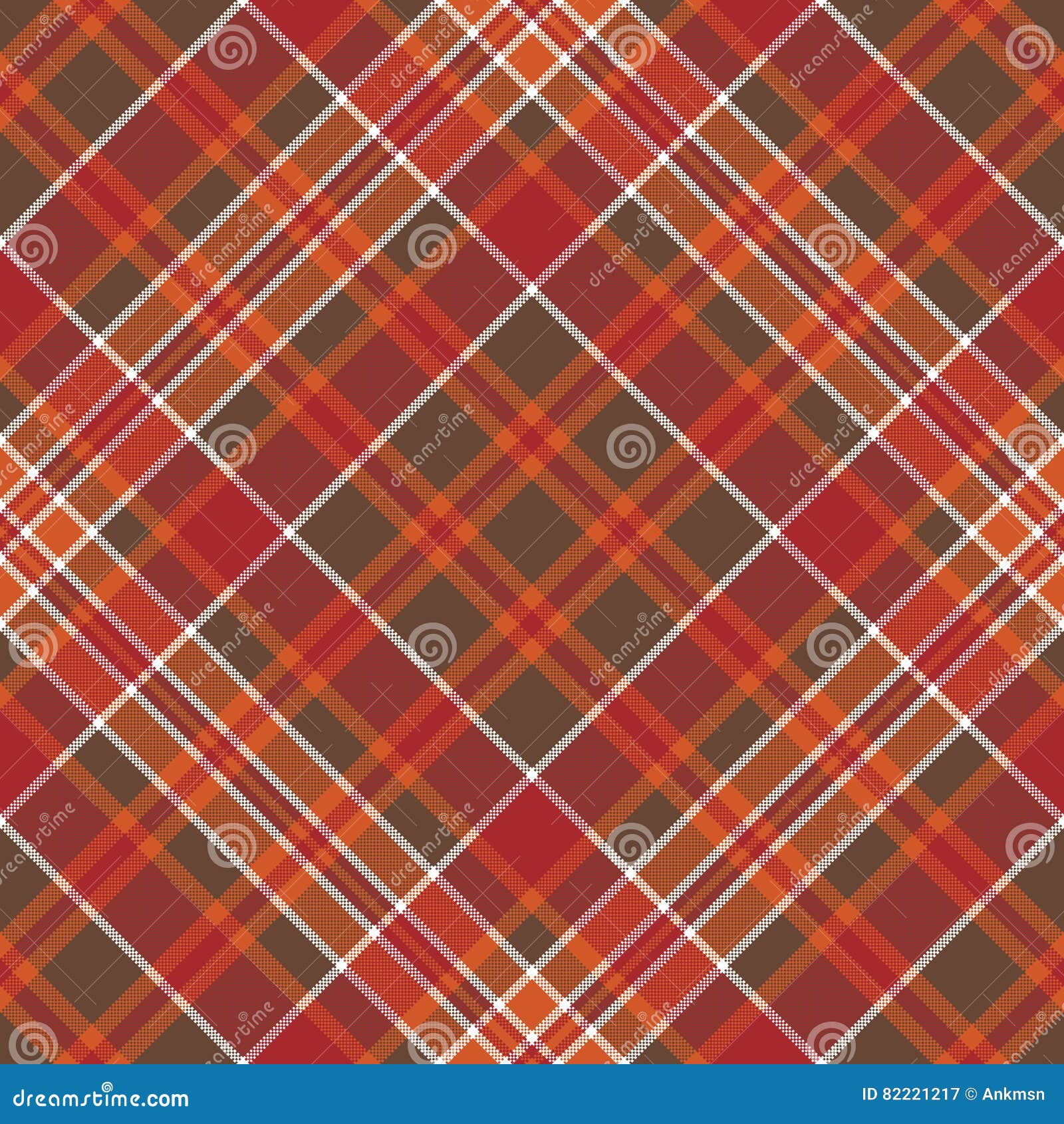 Orange Brown Diagonal Check Pixel Square Seamless Pattern Stock Vector ...