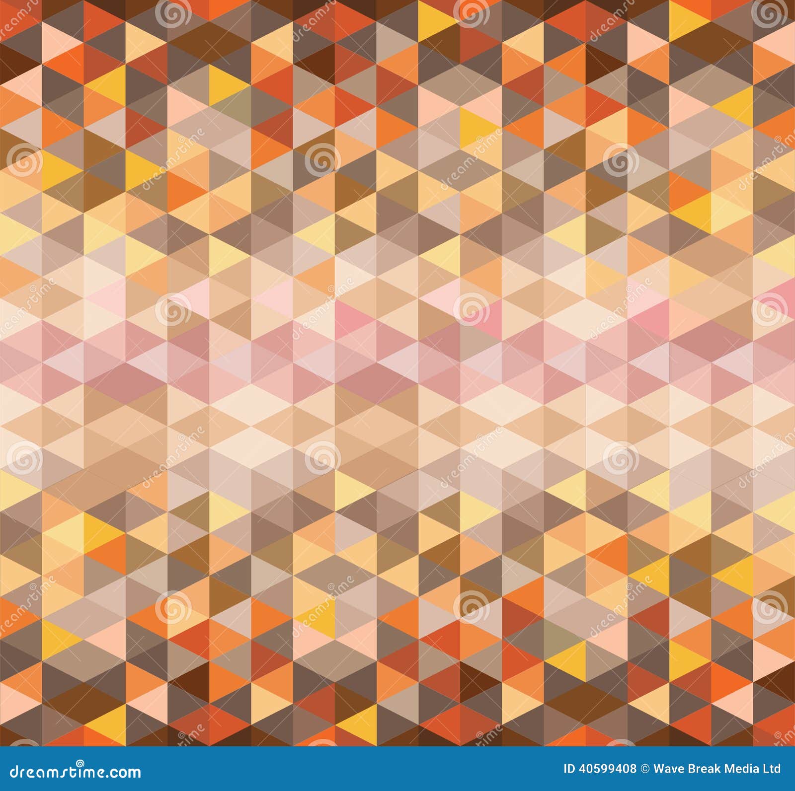 Orange and Brown Triangle Pattern Stock Vector - Illustration of beige ...