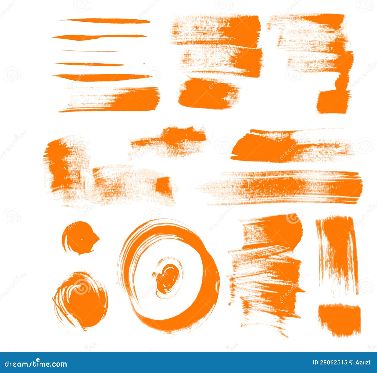 Orange brush strokes stock vector. Illustration of abstract - 28062515