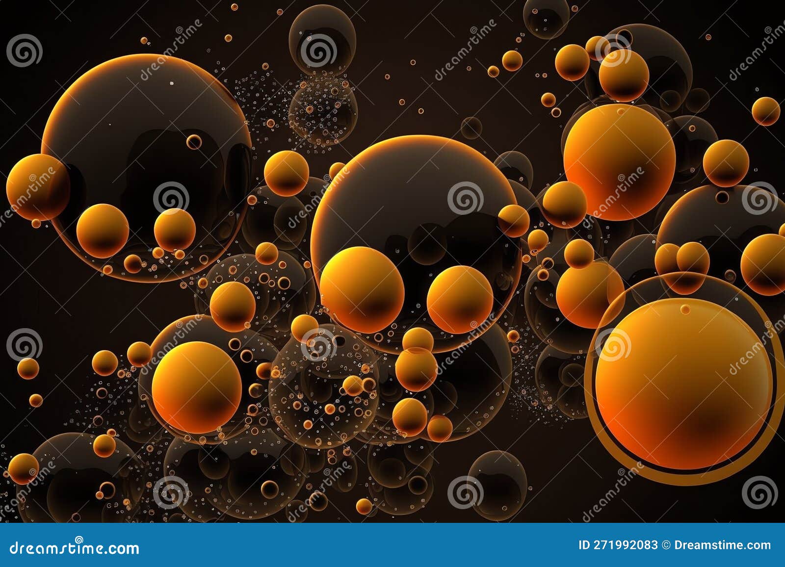 Orange Bubbles Background. Color Bubbles. Bubble Background. Generative ...