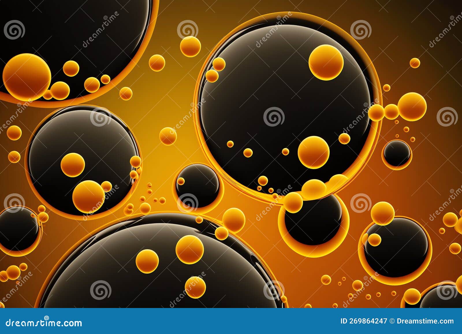 Orange Bubbles Background. Color Bubbles. Bubble Background. Generative ...