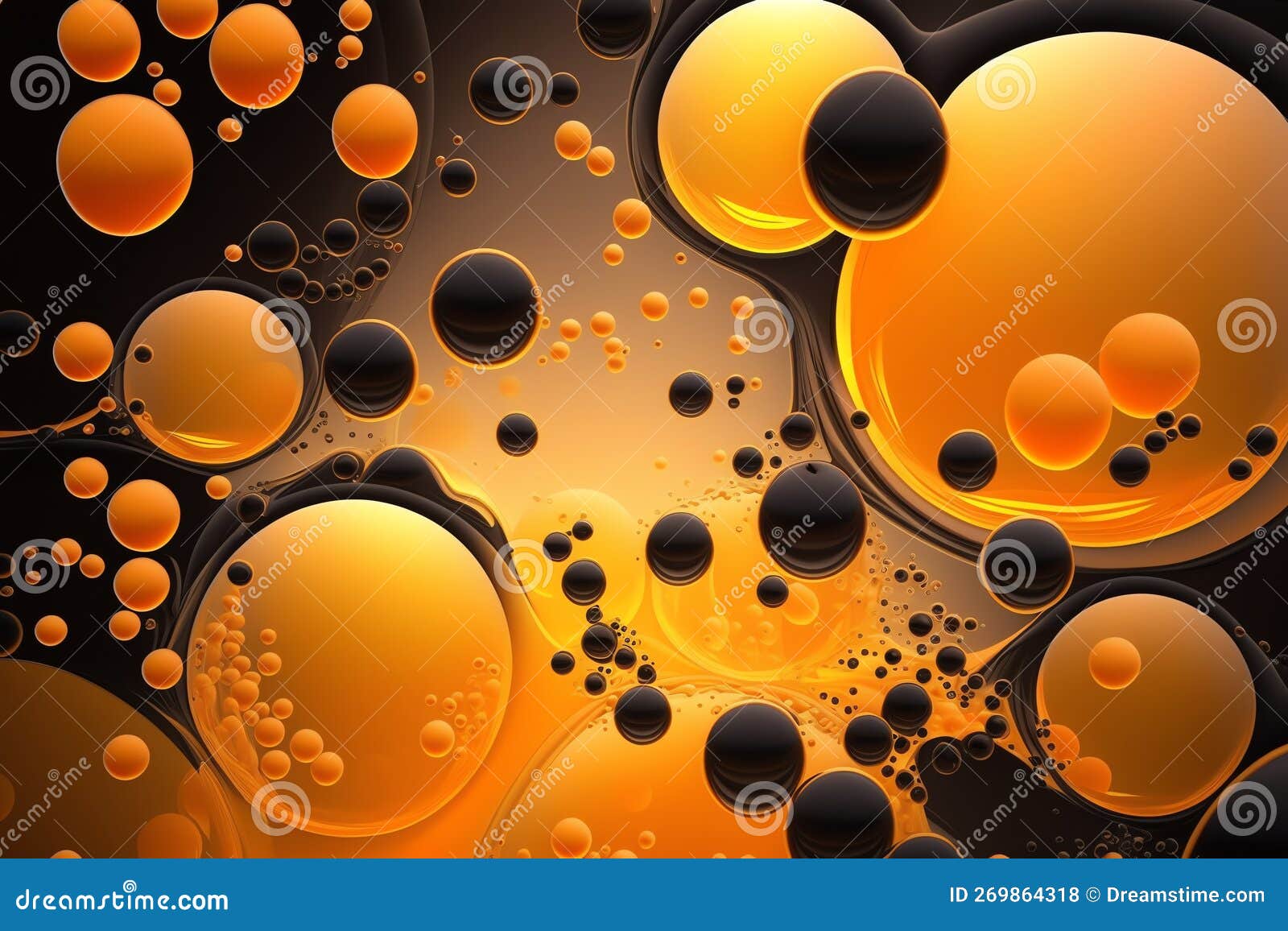 Orange Bubbles Background. Color Bubbles. Bubble Background. Generative ...