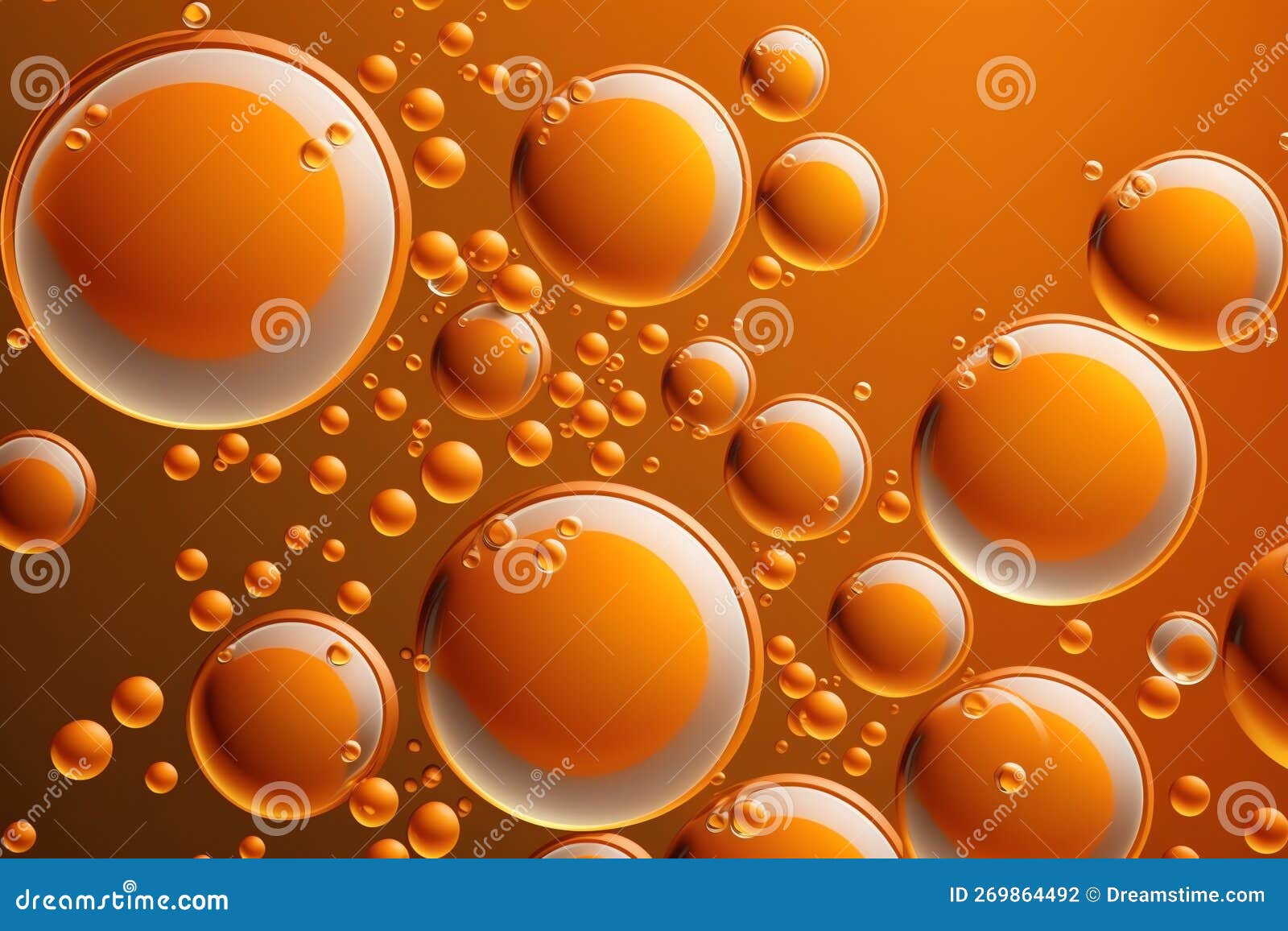 Orange Bubbles Background. Color Bubbles. Bubble Background. Generative ...