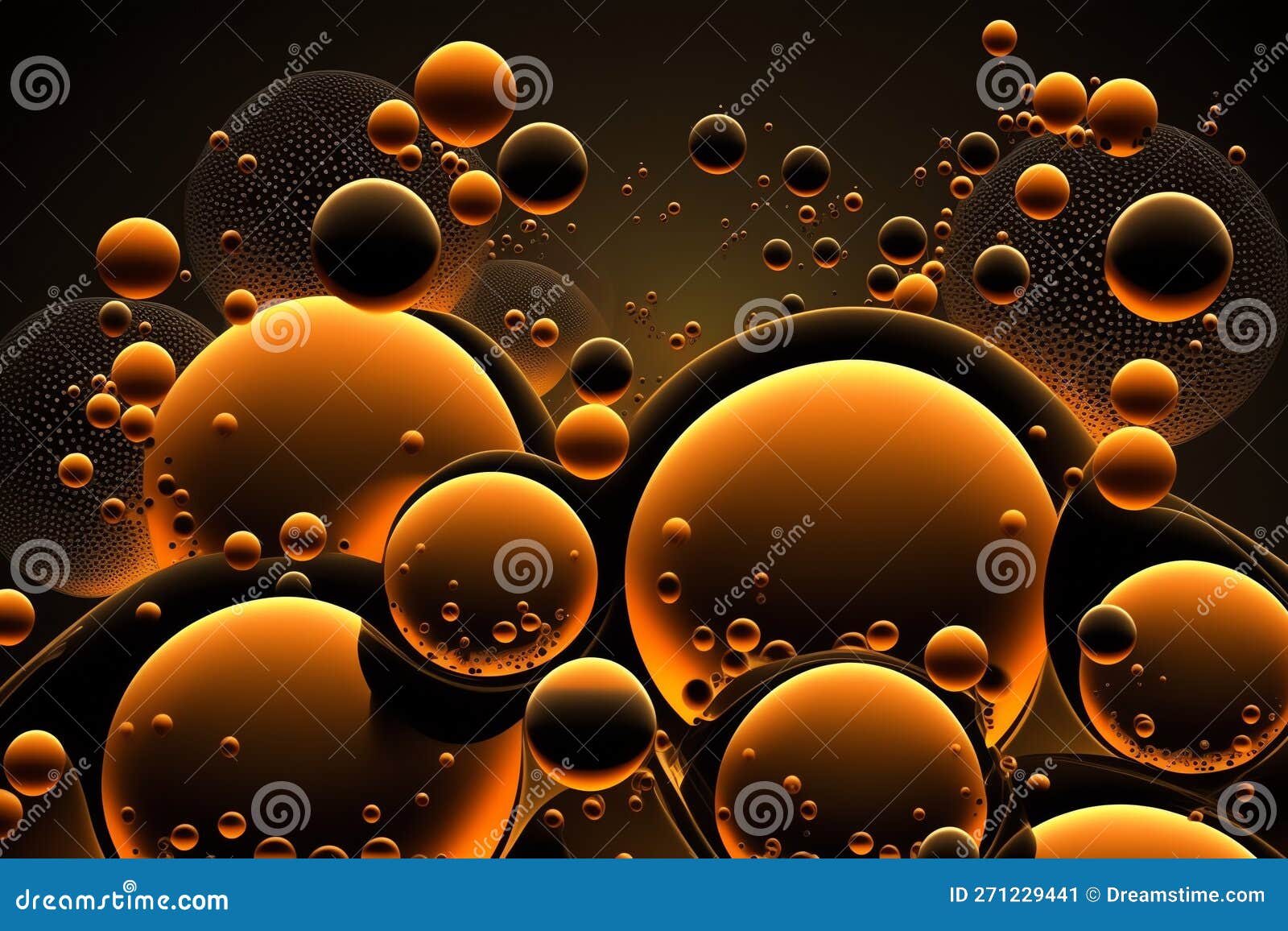 Orange Bubbles Background. Color Bubbles. Bubble Background. Generative ...