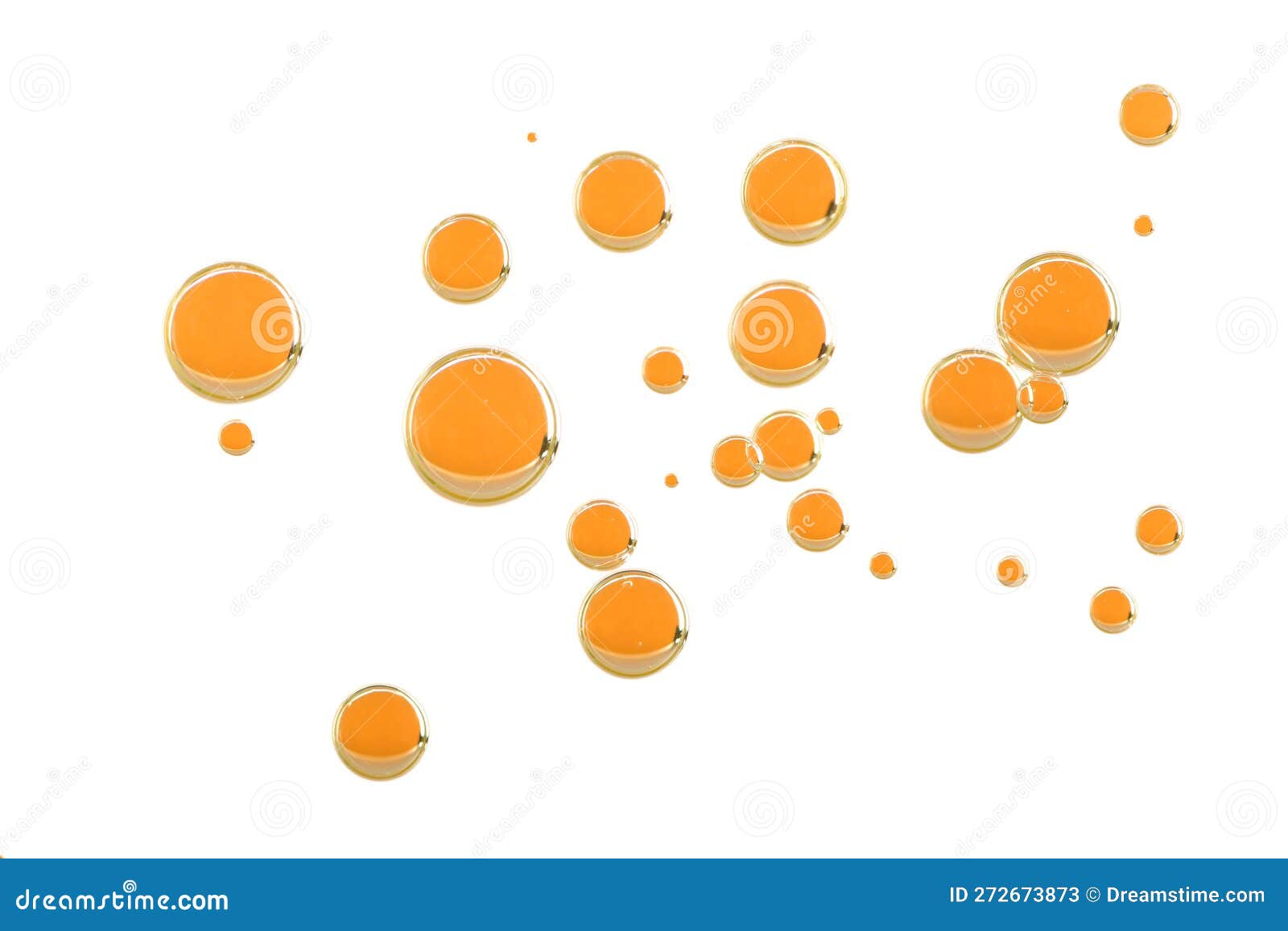Orange Bubbles, Over White. Stock Illustration - Illustration of fizz ...