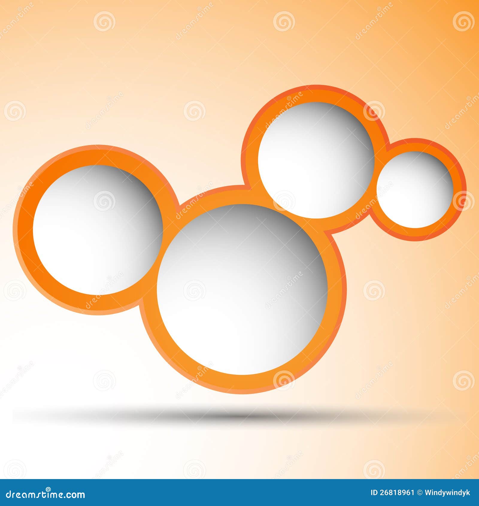 Orange Bubbles with Space for Text Stock Illustration - Illustration of ...