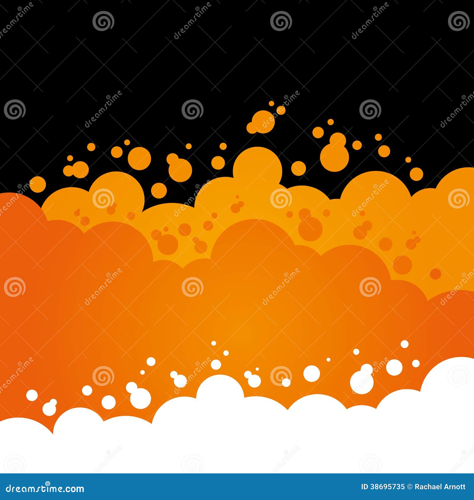 Orange Bubbly Background stock vector. Illustration of round - 38695735