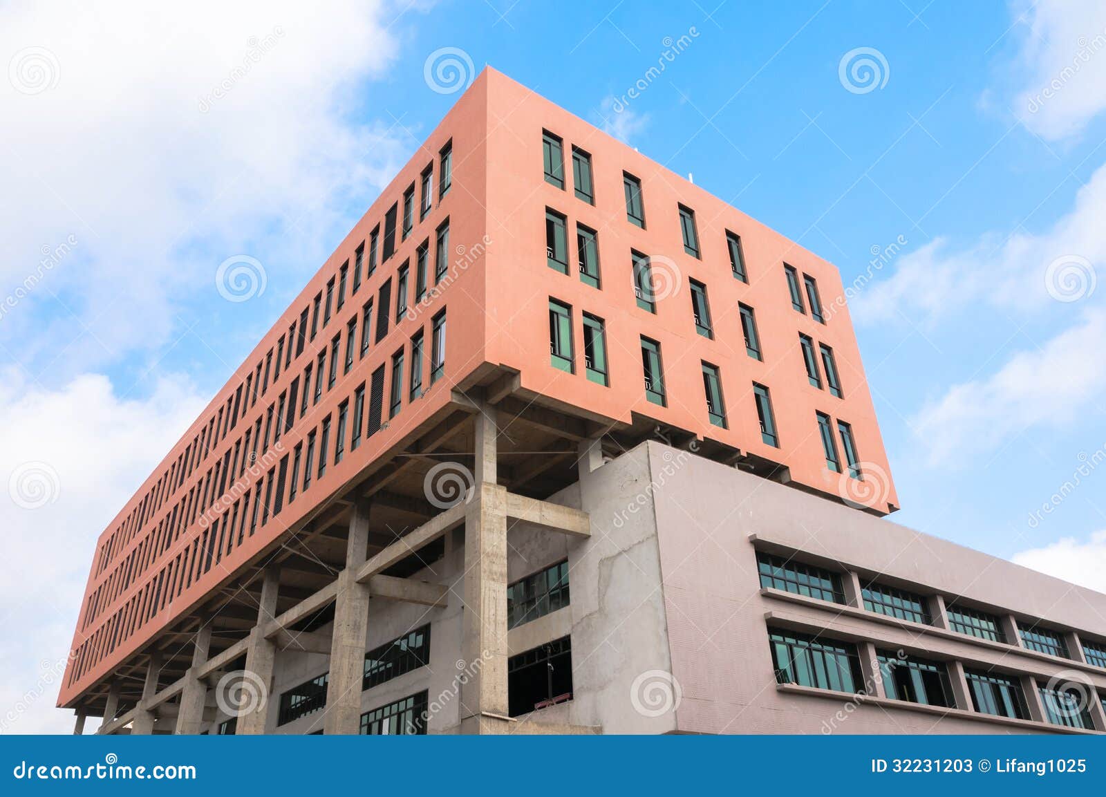 Orange building stock image. Image of wall, bright, outdoor - 32231203