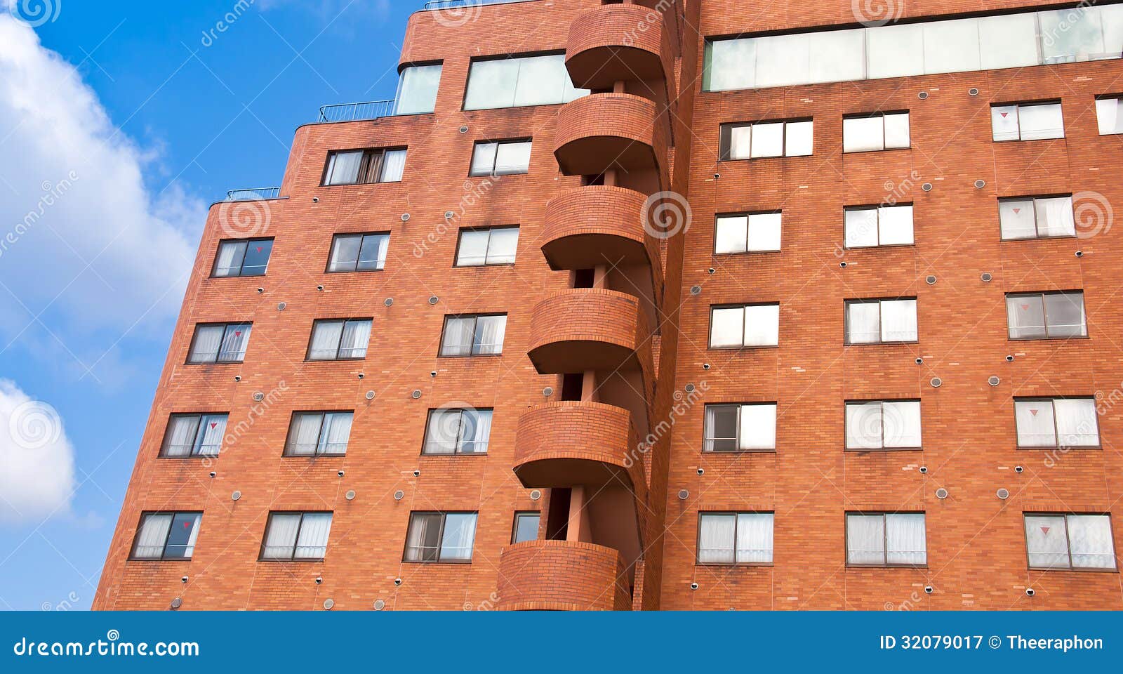 Orange building stock image. Image of modern, city, futuristic - 32079017