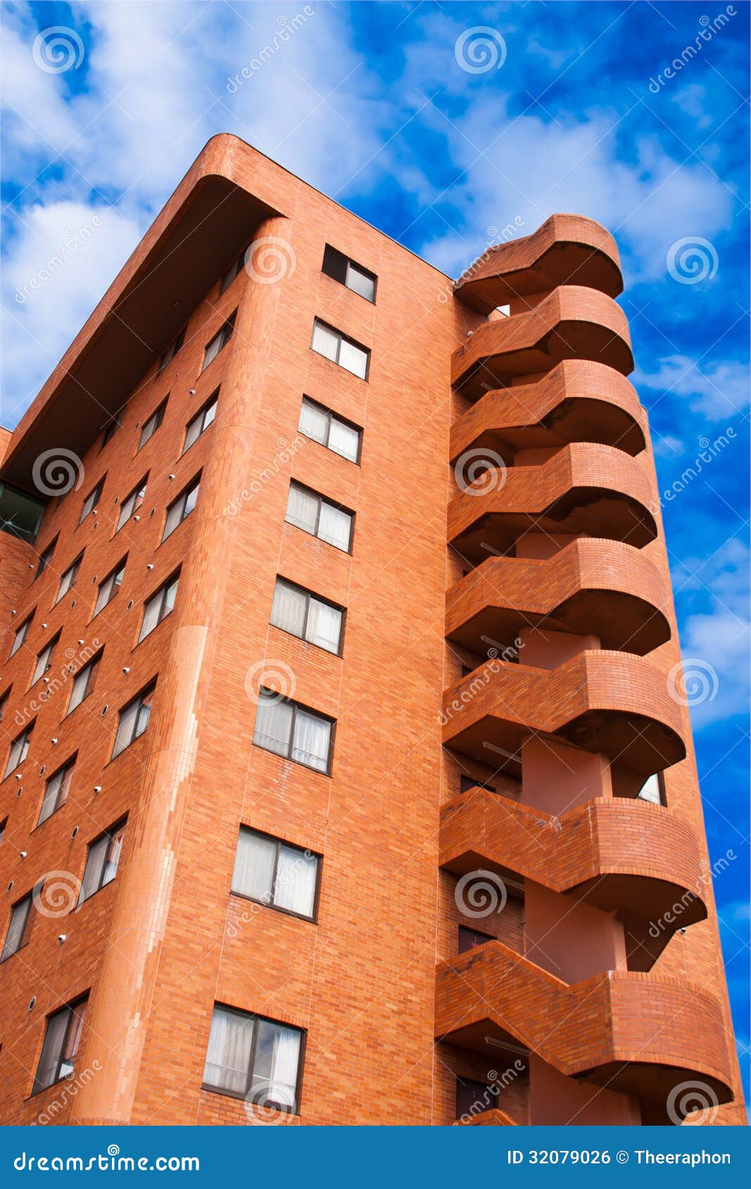 Orange building stock photo. Image of modern, large, futuristic - 32079026