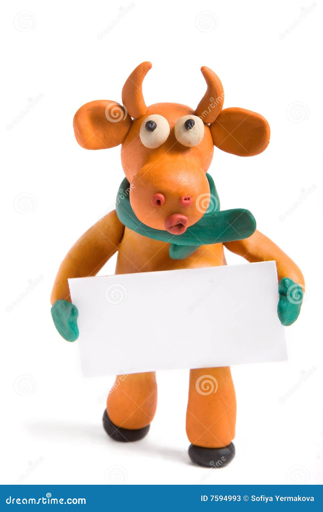 Orange bull stock image. Image of isolated, winter, blank - 7594993