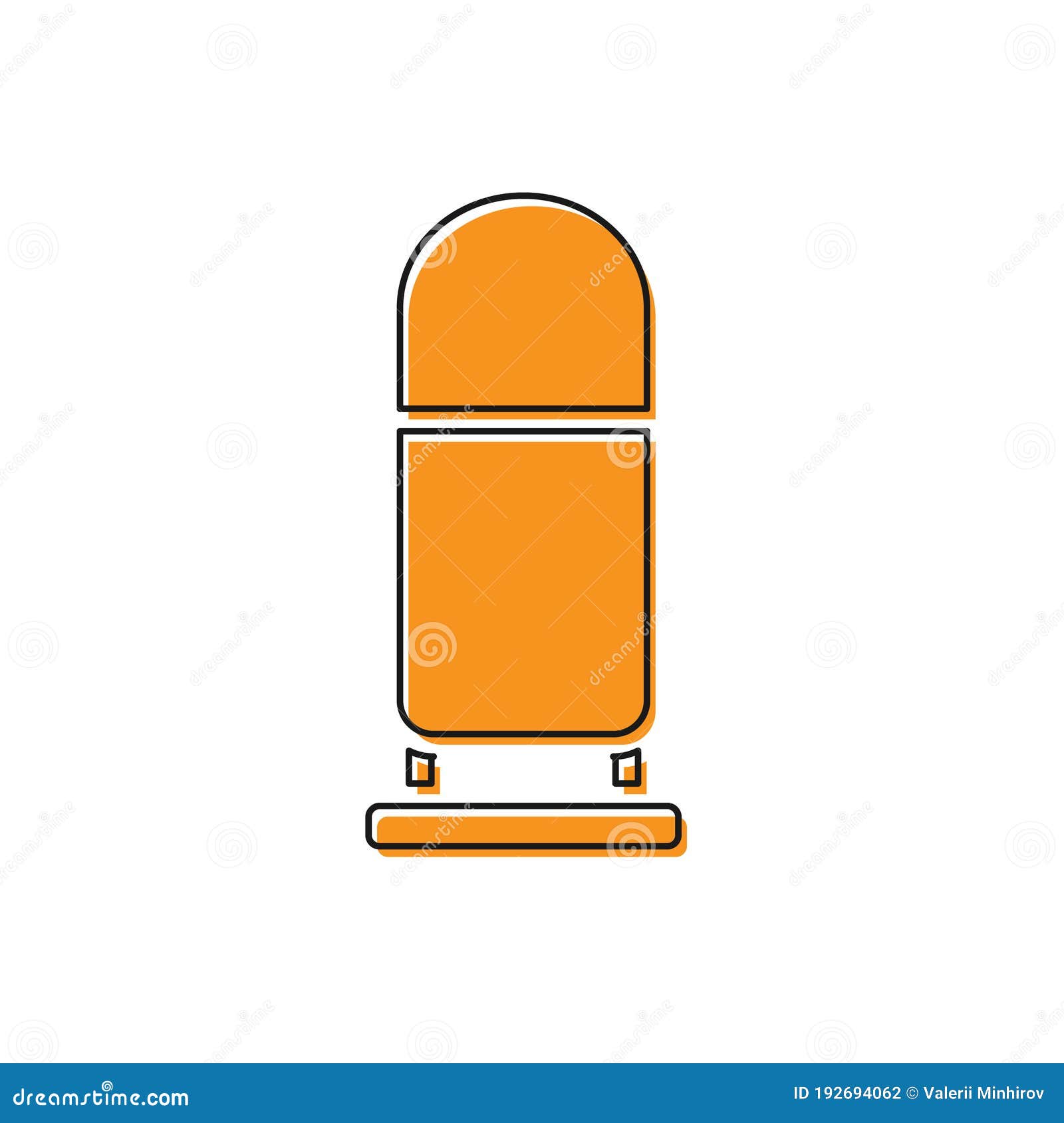 Orange Bullet Icon Isolated on White Background. Vector Stock Vector ...