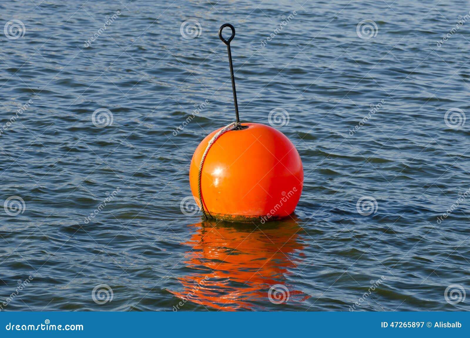 Orange buoy in sea stock image. Image of beach, ocean - 47265897