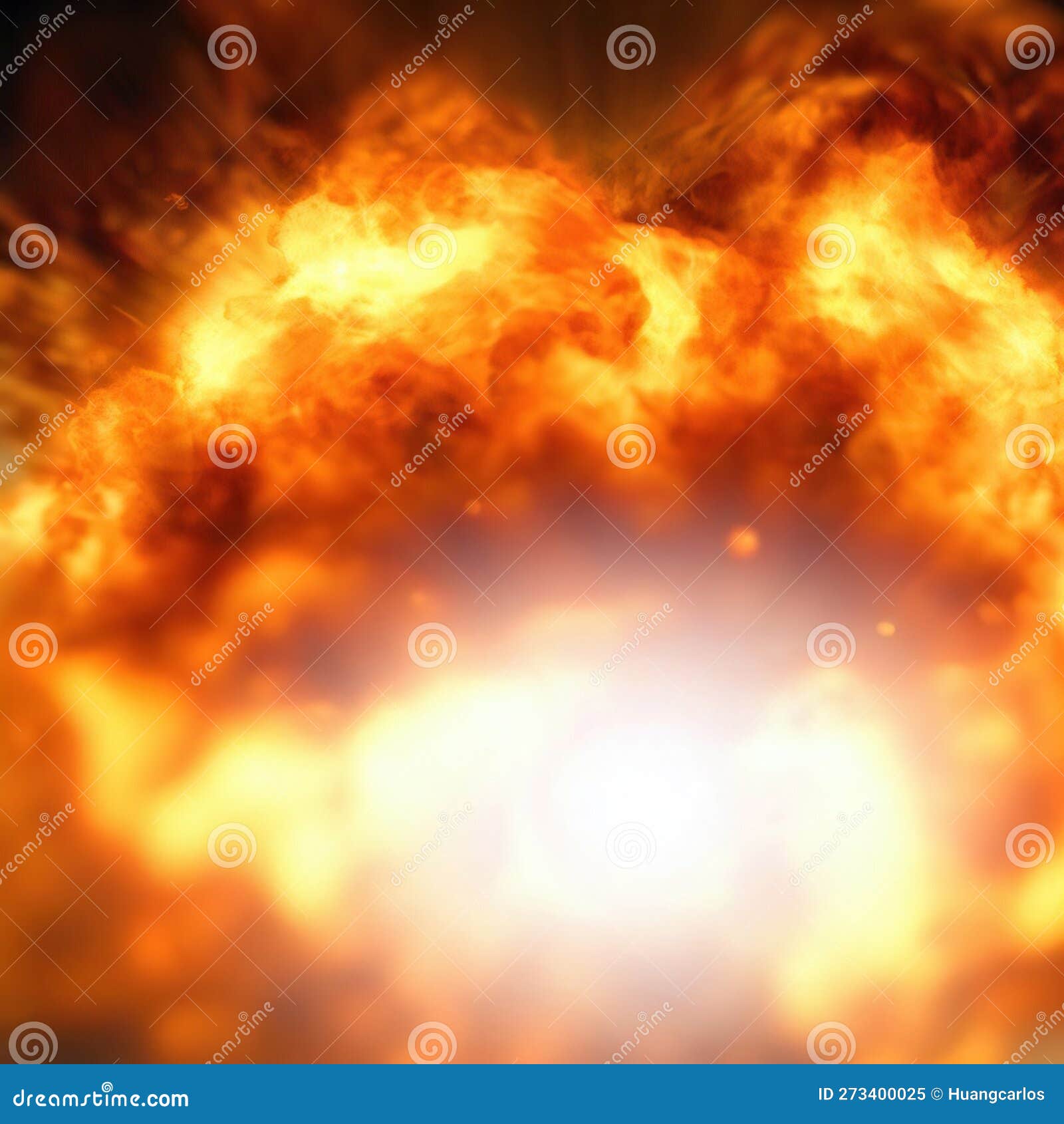 Orange Burning Explosion on the Background with AI Stock Illustration ...