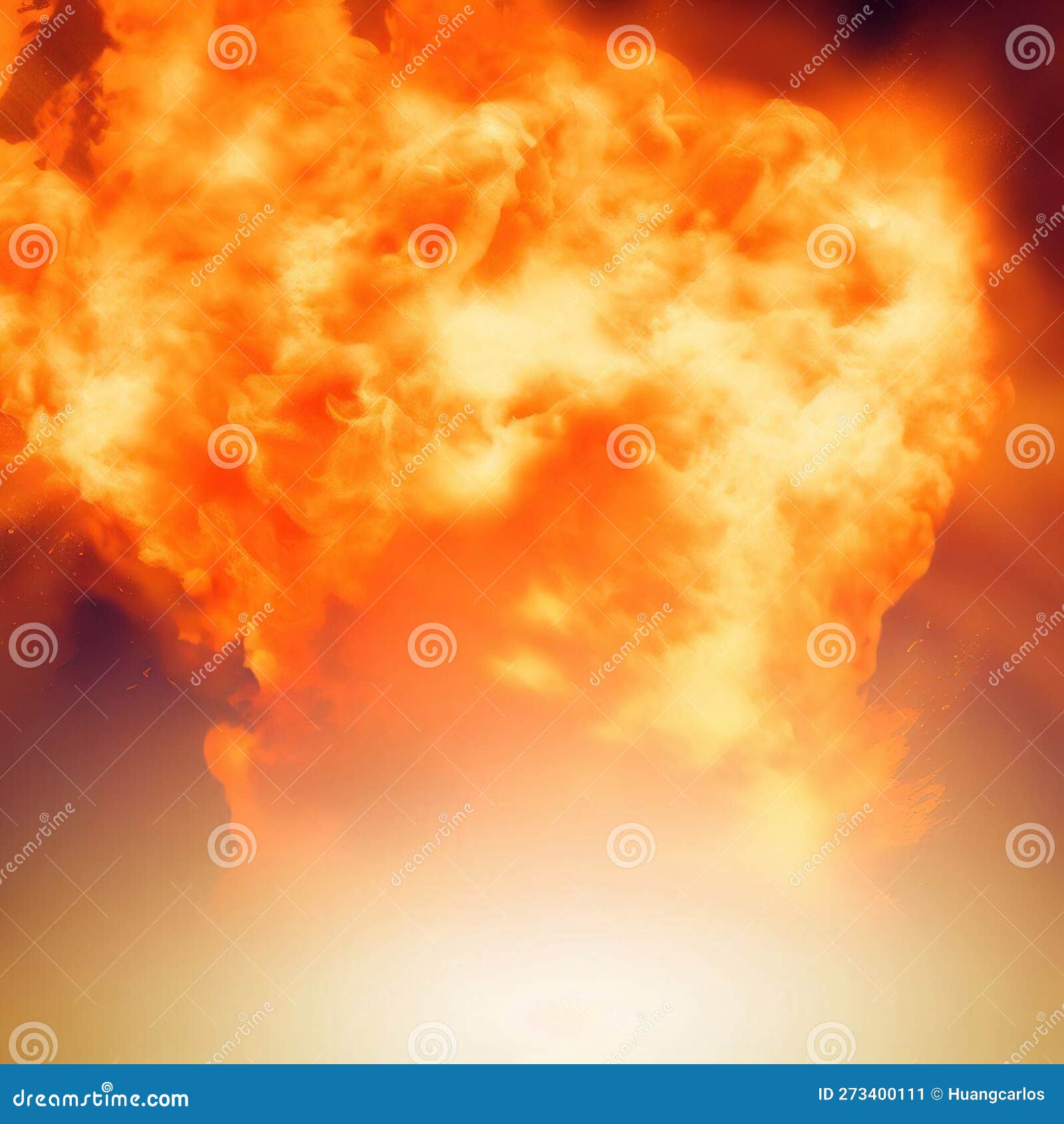 Orange Burning Explosion on the Background with AI Stock Illustration ...