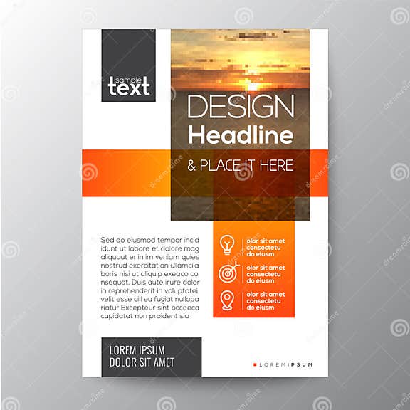 Orange Business Brochure Template Design Stock Vector - Illustration of ...
