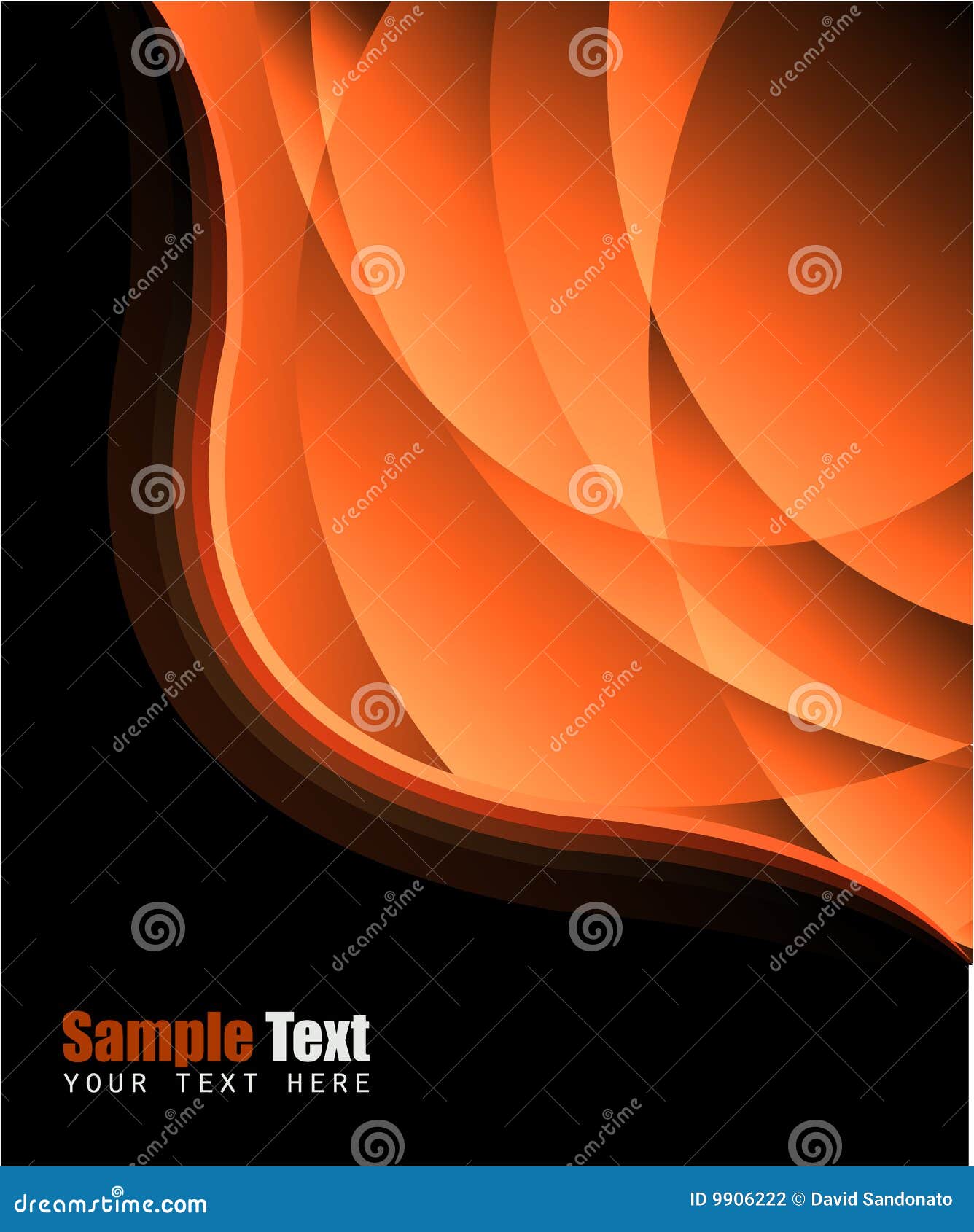 Orange Business Card Background Stock Vector - Illustration of ...