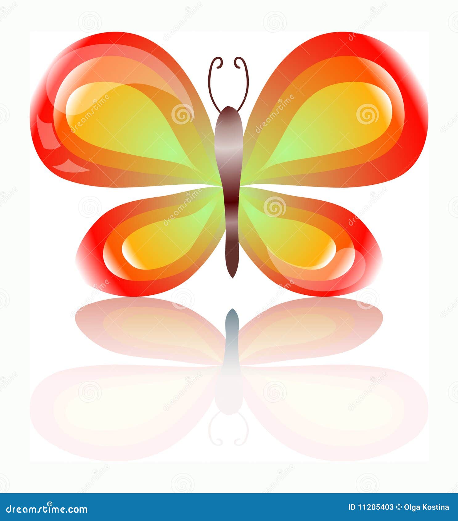 Orange butterfly stock vector. Illustration of wallpaper - 11205403