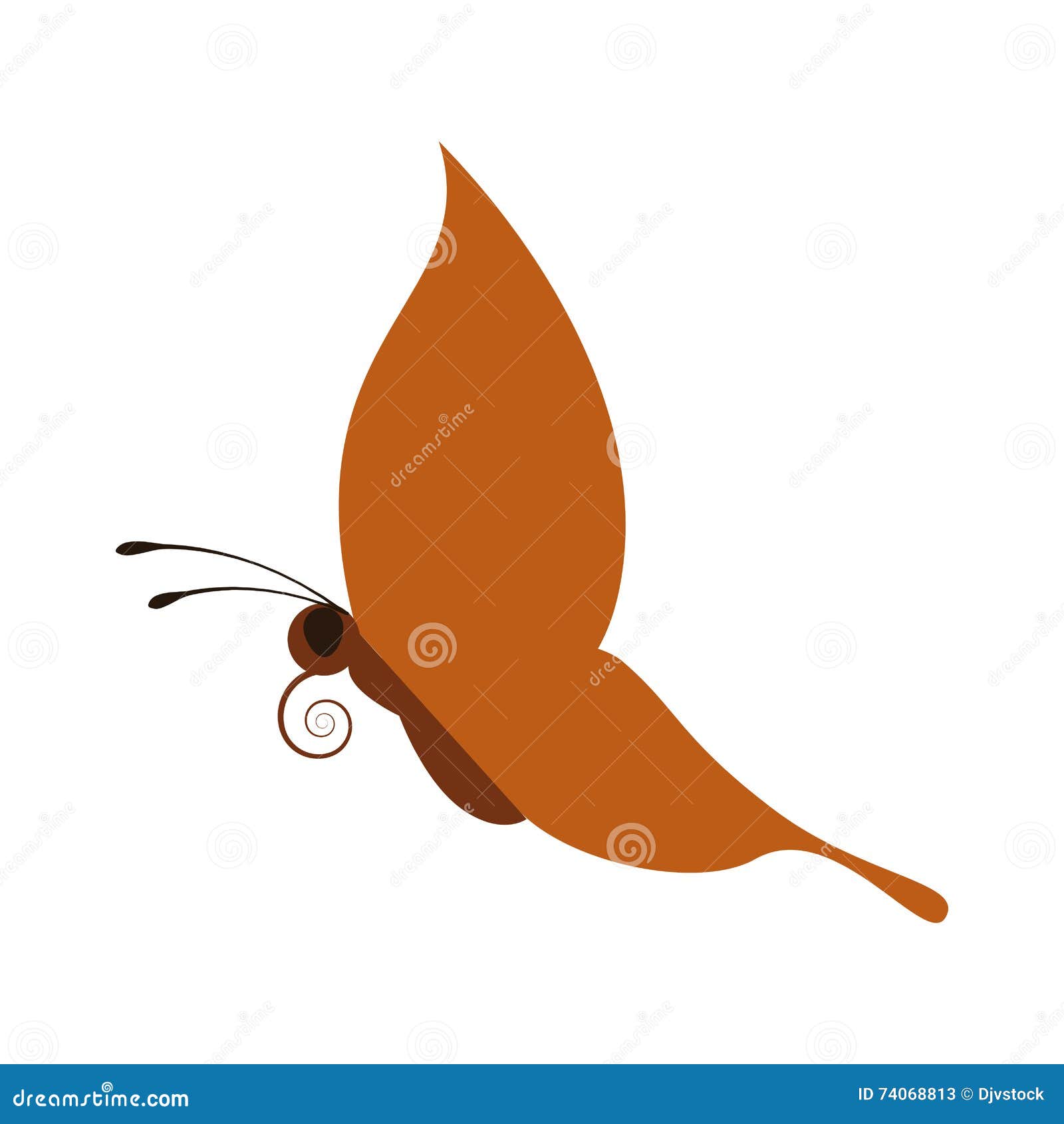 Orange Butterfly Icon. Insect Design. Vector Graphic Stock Illustration ...