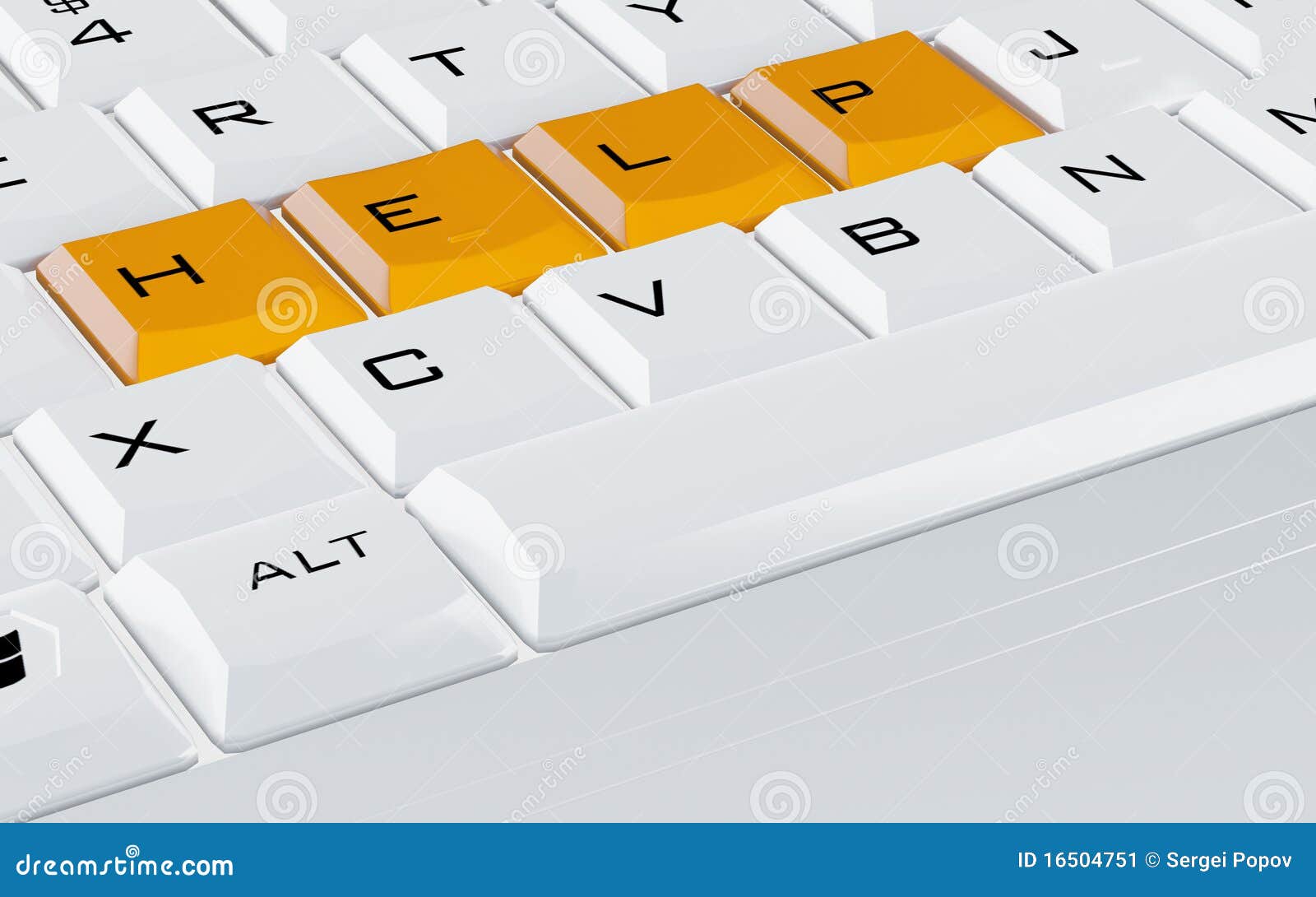 Orange buttons help stock image. Image of helping, equipment - 16504751