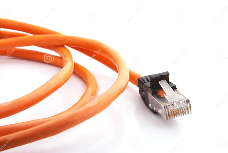 Orange cable stock photo. Image of interconnect, technology - 22801958