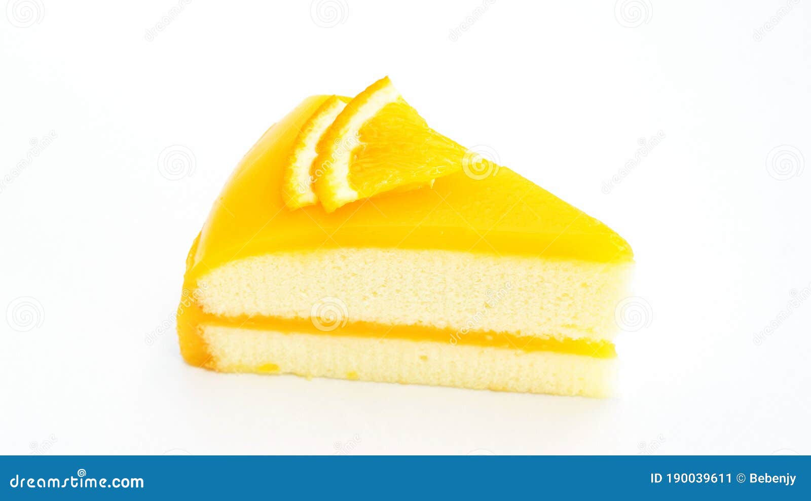 Orange Cake on a White Background Stock Image - Image of food, sweet ...