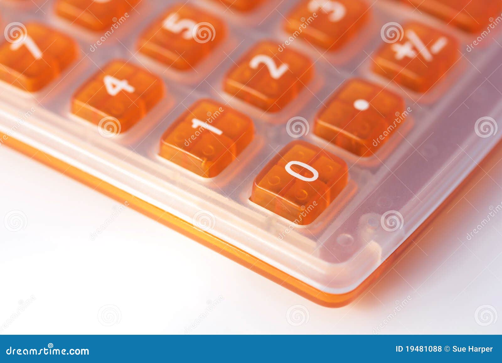 Orange Calculator Closeup stock photo. Image of math - 19481088