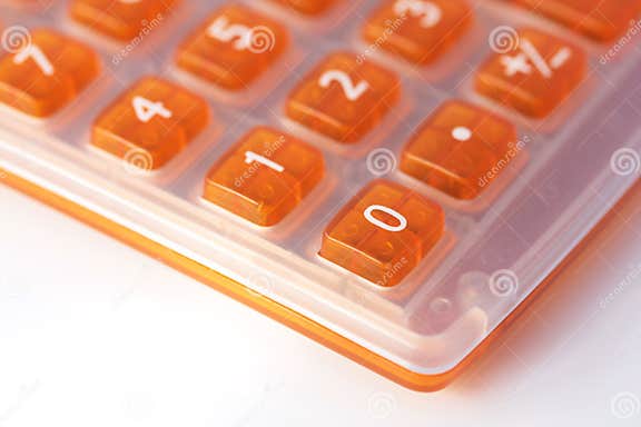 Orange Calculator Closeup stock photo. Image of math - 19481088