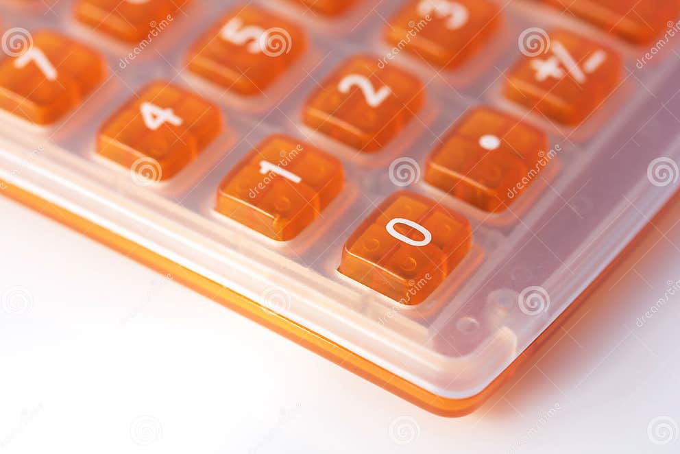 Orange Calculator Closeup stock photo. Image of math - 19481088