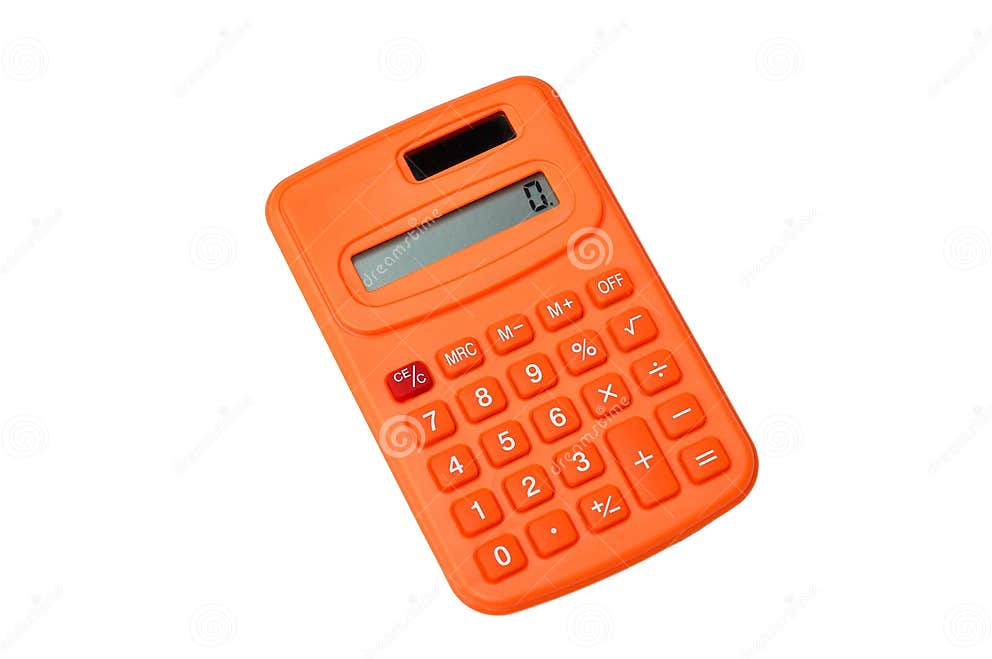 Orange calculator stock photo. Image of mathematic, education - 58439074