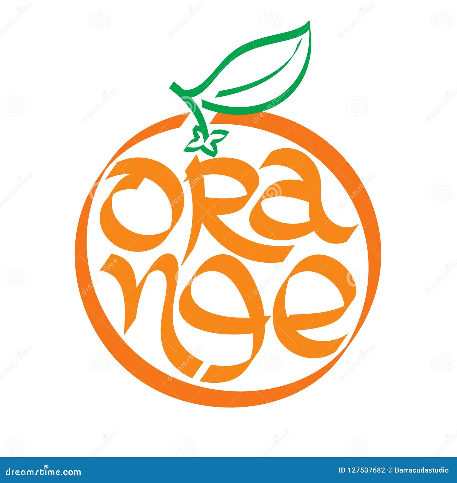 Orange Calligraphy, Typography. Fruit Calligraphy Stock Vector ...