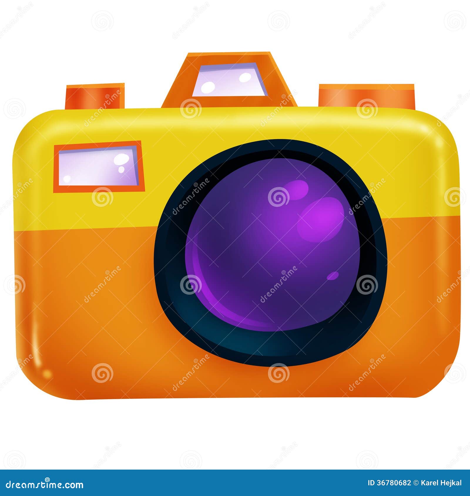 Orange camera stock illustration. Illustration of clipart - 36780682
