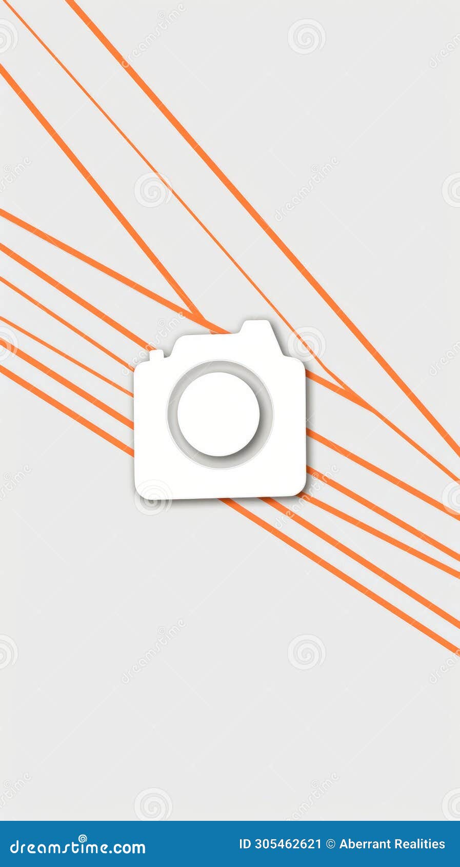 An Orange Camera Icon on a White Background Stock Illustration ...