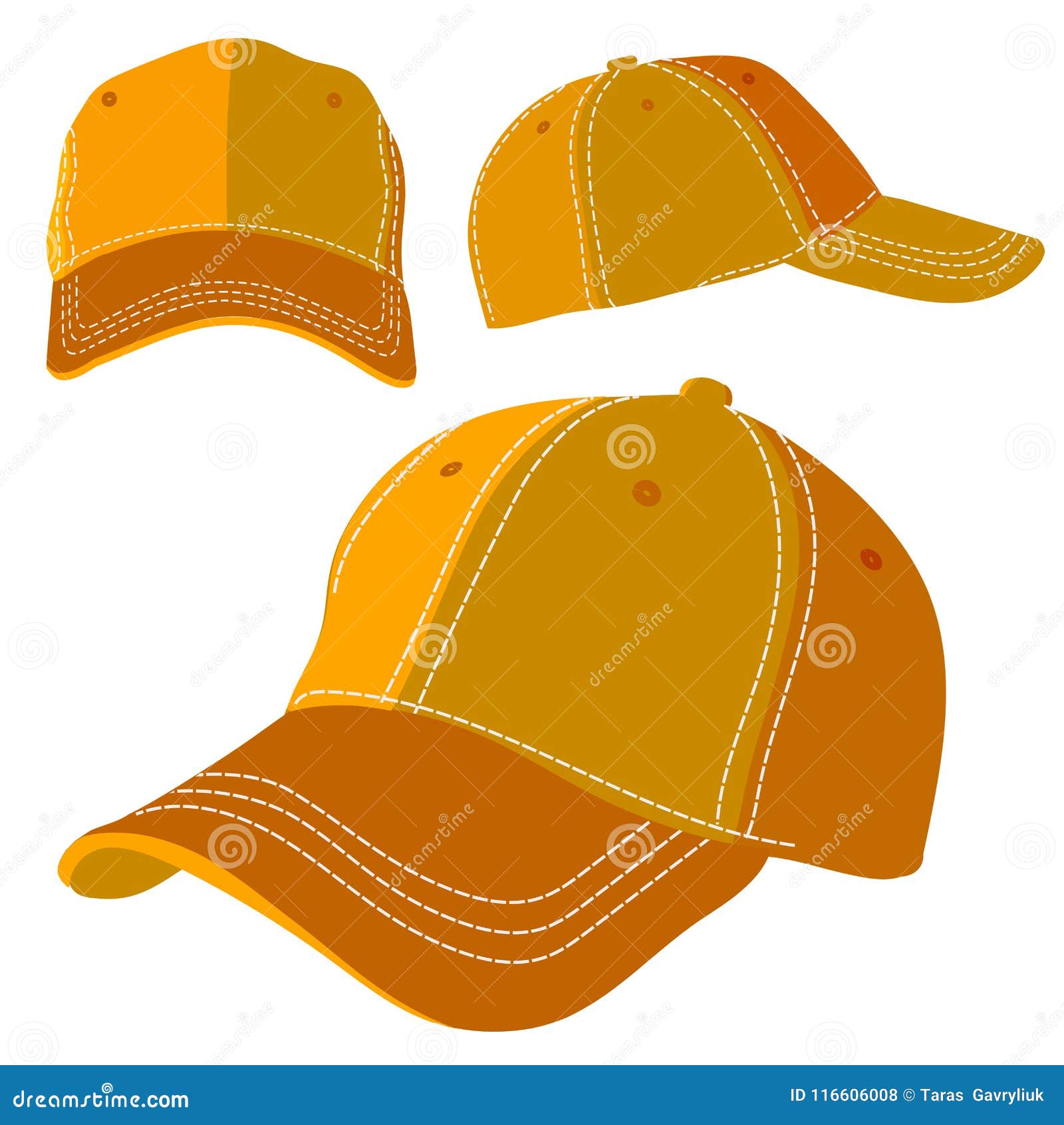 Orange cap stock vector. Illustration of amber, clothing - 116606008