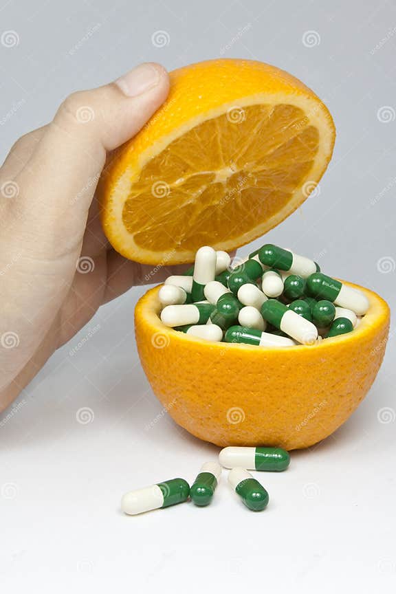 Orange and capsule stock photo. Image of healthy, natural - 14809112