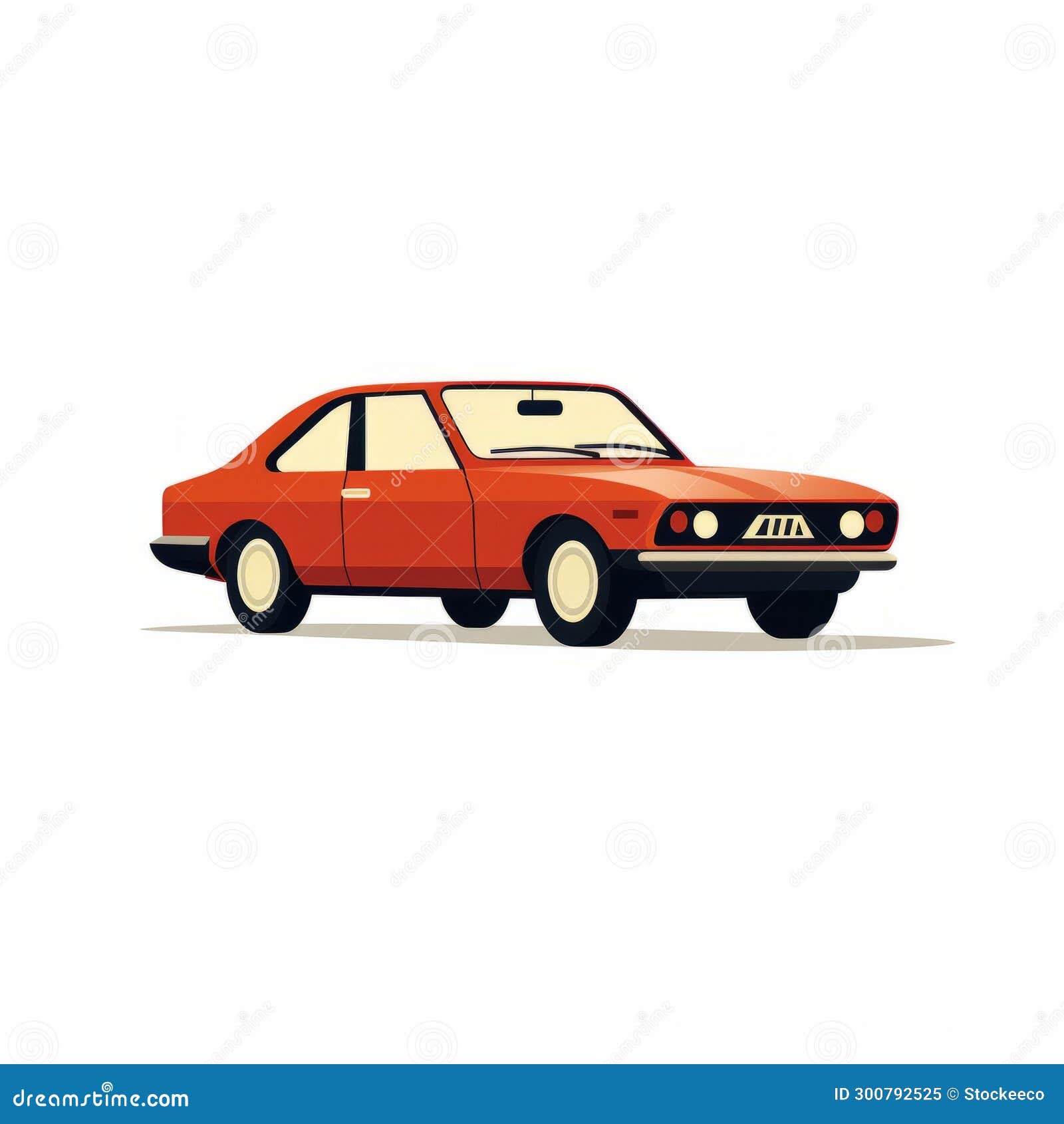Vintage 1970s Car: Minimalist Cartoon Design by Liam Gillick Stock ...
