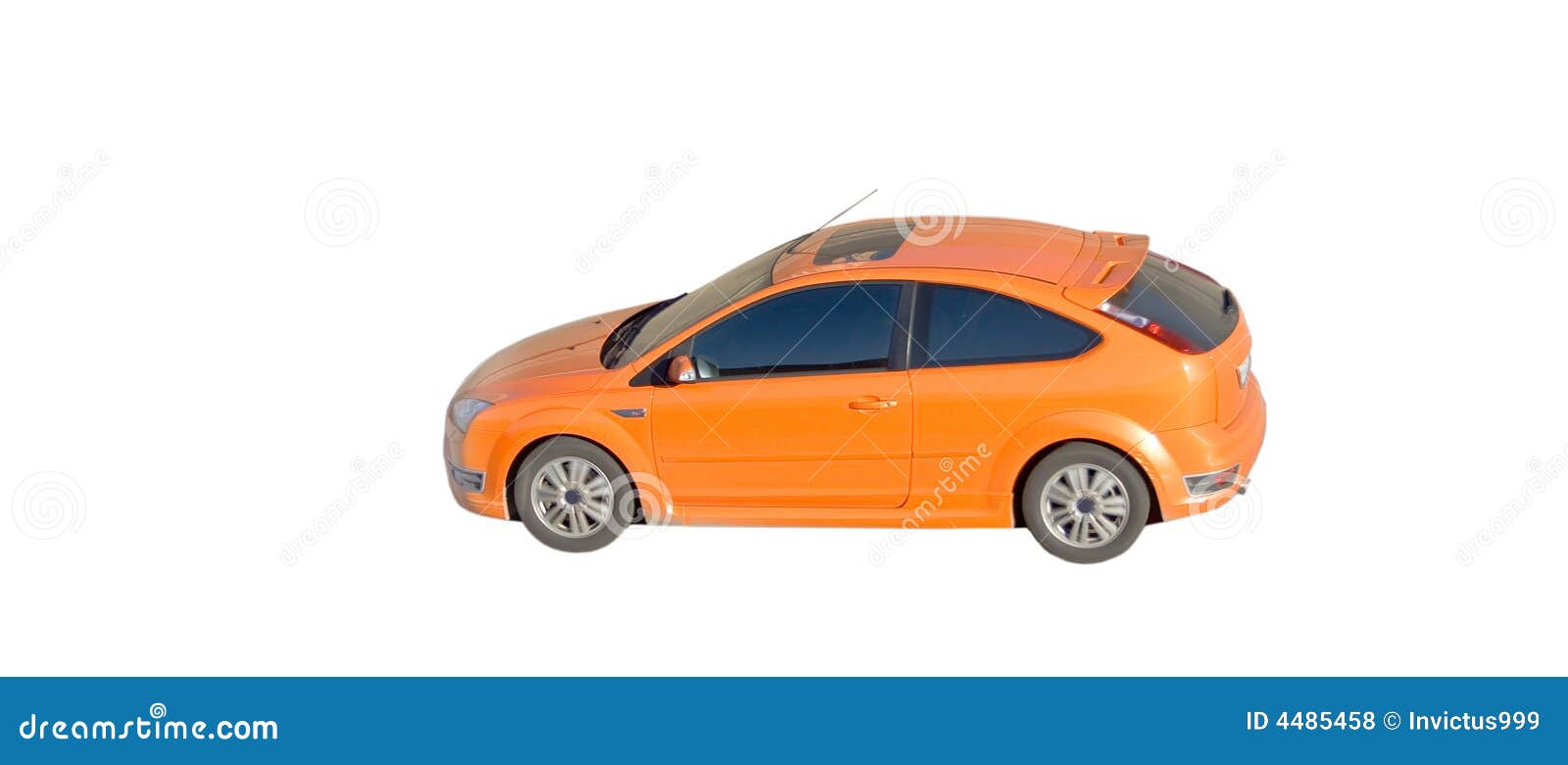 Orange car isolated stock photo. Image of fast, race, american - 4485458