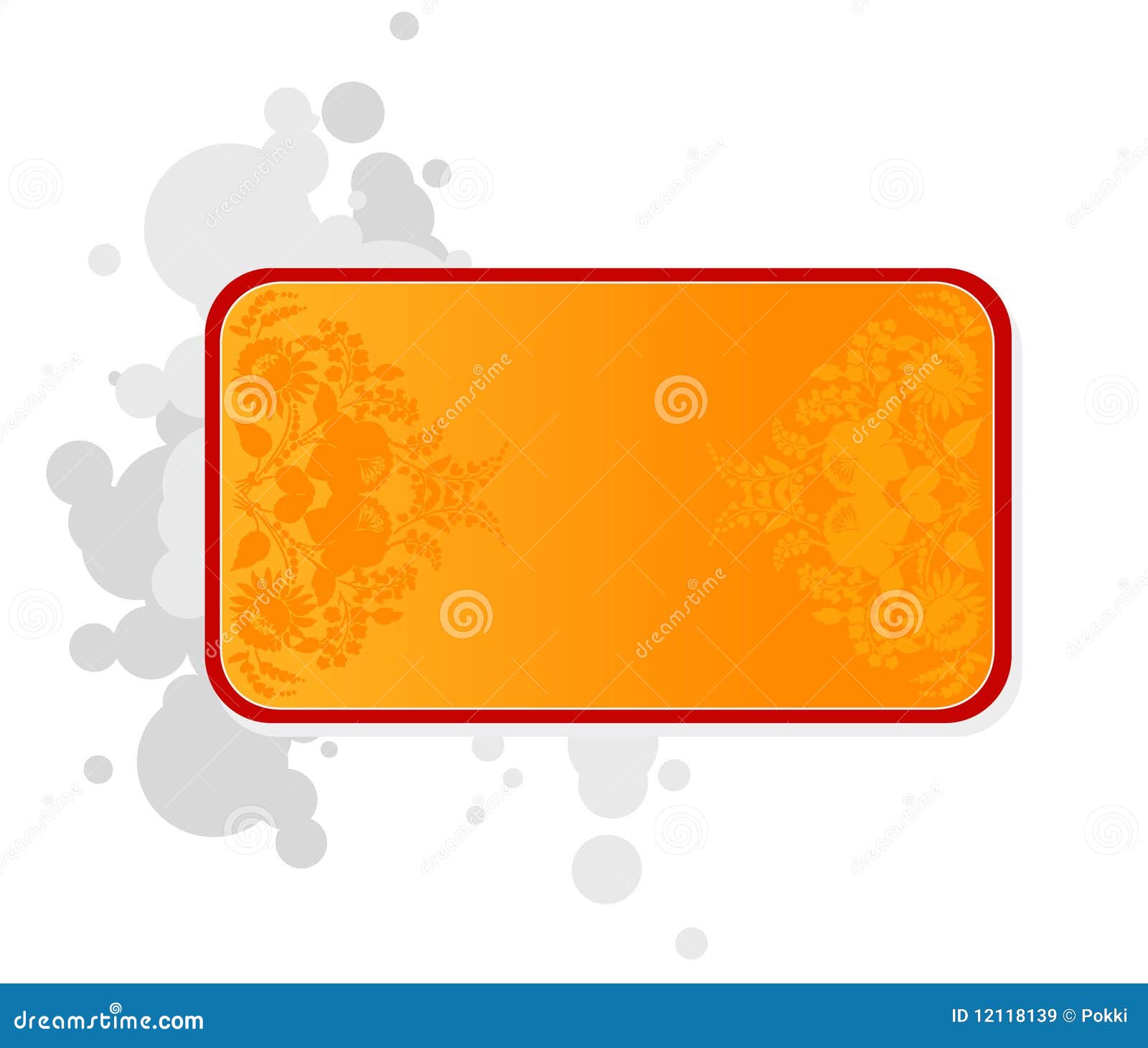 Orange card stock vector. Illustration of objects, card - 12118139