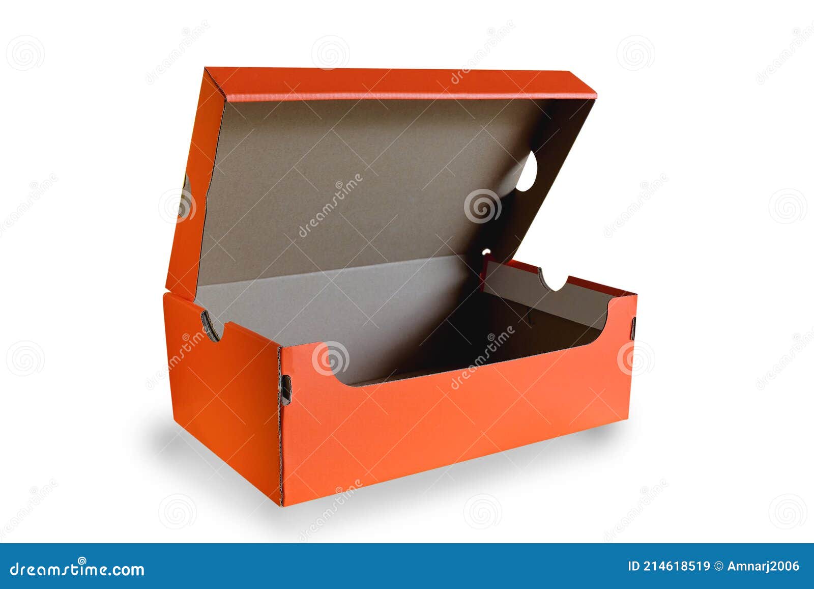 Orange Cardboard Shoes Box Storage Stock Image - Image of isolated ...