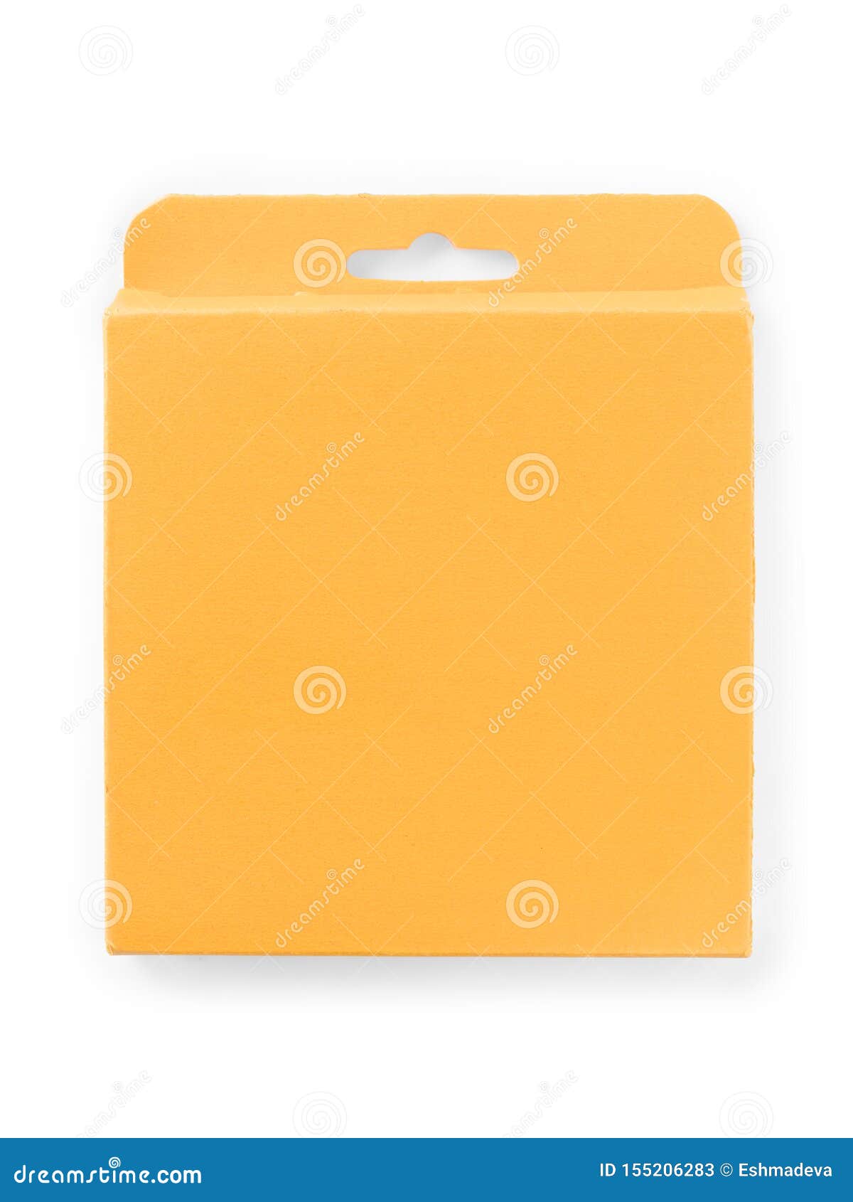 Orange Cardboard Square Box Isolated with Clipping Path Stock Image ...