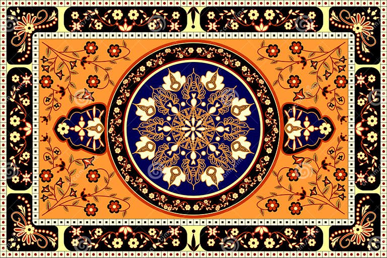 Orange carpet stock vector. Illustration of fabric, knot - 15585533